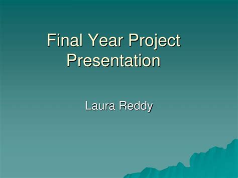 Ppt Final Year Project Presentation Powerpoint Presentation Free