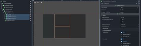 why can t i split 3 hsplitcontainers into 3 equal parts r godot