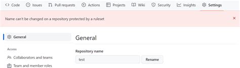 Prevent Github Repository Rename Using Rulesets · Nicruo