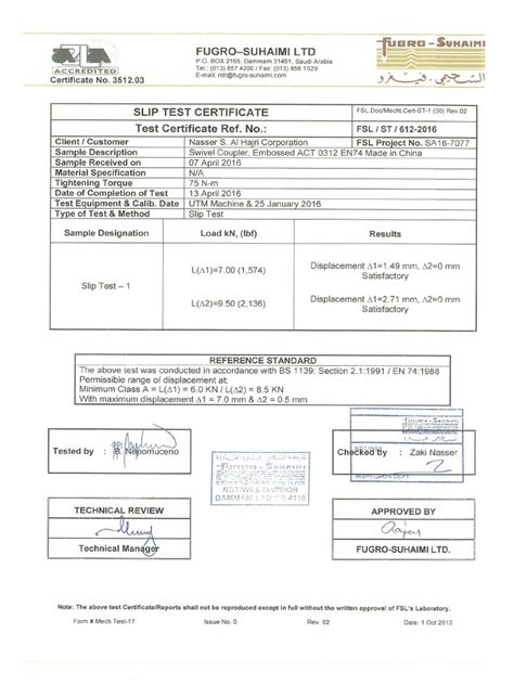 Third Party Certificate Swivel Act En74 Pdf