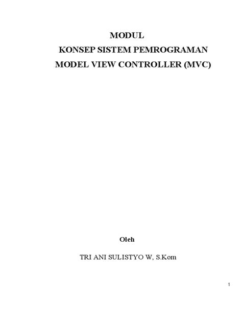 Modul Konsep Mvc 2023 Pdf Komputer Modul Konsep Mvc 2023 Pdf Komputer