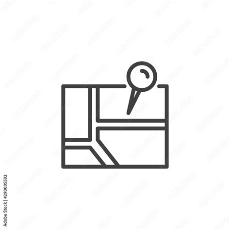 Navigator Guide Pin Line Icon Linear Style Sign For Mobile Concept And Web Design Gps