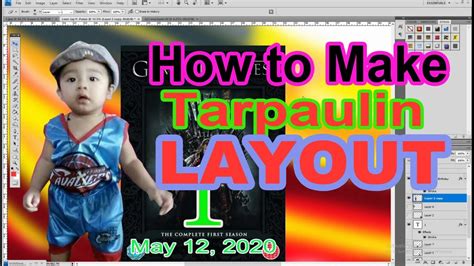 How To Make Tarpaulin 3x4 Layout Background And Picture On Layers Youtube