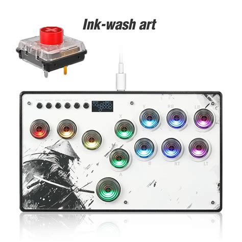 Duelpad C12 Mini Arcade Joystick Hitbox Controller Keyboard Leverless Hitbox Fightstick For Ps4