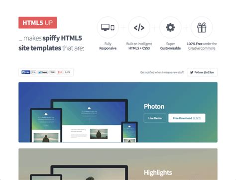 html5 up 免費 html5 css3 響應式設計網頁模版下載