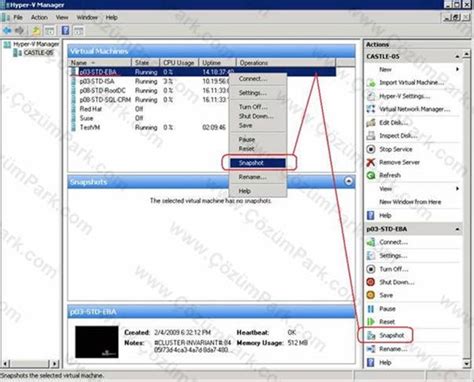 Hyper V Snapshot Aksiyonları Hakan Uzuner