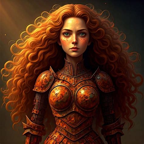 A Princess Made Out Of Rust Nice Hair Action Shot Brave Face Expression