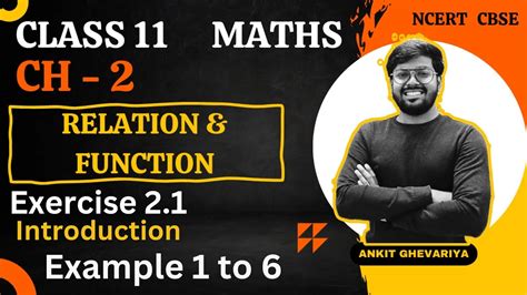 class 11 maths chapter 2 relation and function example 1 2 3 4 5 6 ex 2 1