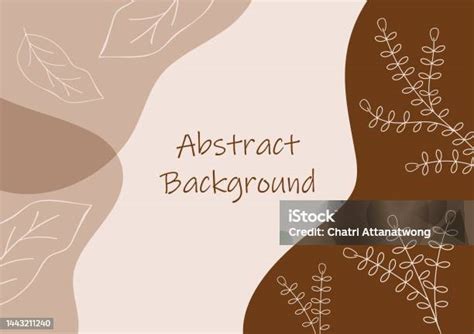 추상적인 자연 요소 유기적 모양 지구 톤 색 배경 소셜 미디어 포스터 배너 디자인을 위한 벡터 자연 배경 템플릿 0명에 대한 스톡 벡터 아트 및 기타 이미지 Istock