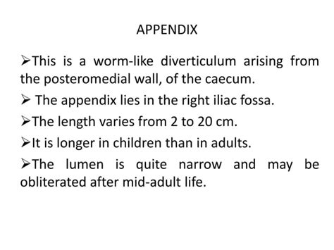Appendix Appendix Anatomy First Year Pptx Death Injury Or