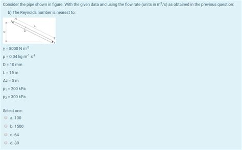Solved Consider The Pipe Shown In Figure With The Given Chegg