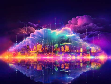 Smart City Or Digital Cityscape It Or Internet Of Things Cloud