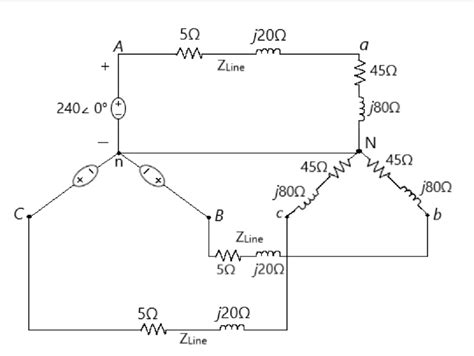 Solved The Following Circuit Is A Balanced 3 Phase Circuit