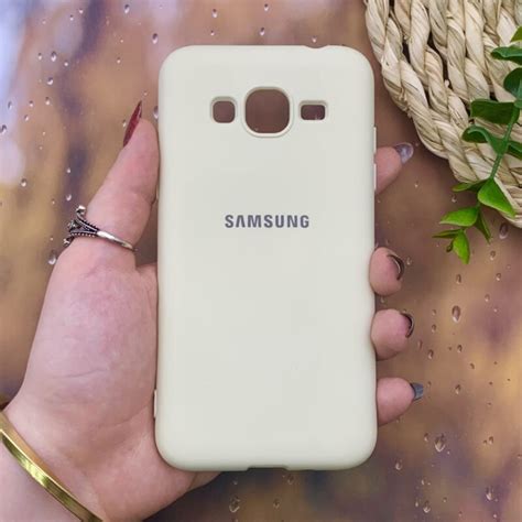 قاب گوشی J3 2015 J300 سامسونگ سیلیکونی های کپی طرح ساده سفید محافظ
