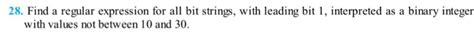 Solved 28 Find A Regular Expression For All Bit Strings