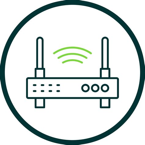 Wifi Router Line Circle Icon 42804425 Vector Art At Vecteezy