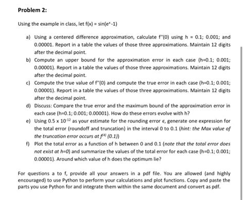 Solved Problem Using The Example In Class Let F X Chegg Com