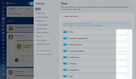 Bitrix24 Settings New Single Section