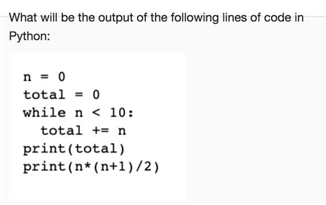 solved what will be the output of the following lines of