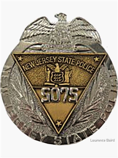New Jersey State Police Badge Sticker For Sale By Lawrence Baird Redbubble