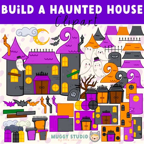Build A Haunted House Clipart Halloween House Craft Artillux