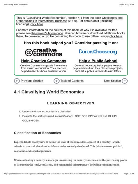 Classifying World Economies Pdf Cost Of Living Gross Domestic Product