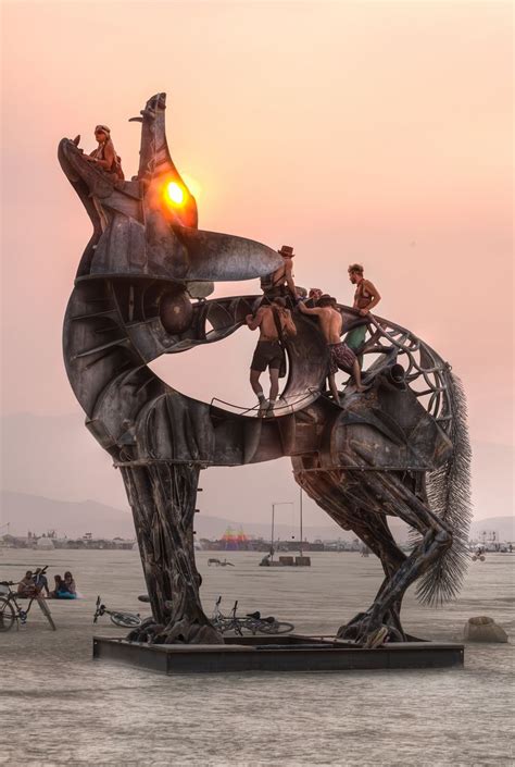 Coyote By Bryan Tedrick Burning Man 2013 Burning Man Sculpture Burning Man Art Burning Man