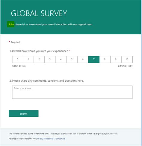 send and store survey responses in dynamics 365 crm using microsoft