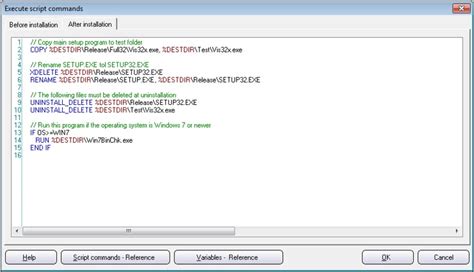 a scripting language for advanced installations