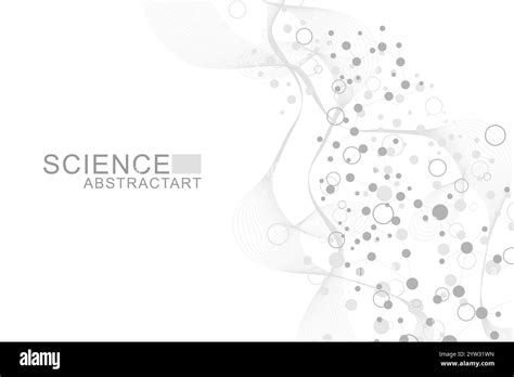 Modern Abstract Molecules Structure For Science Or Medical Background Dna Helix Or Atom