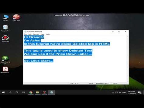 Delete Tag In HTML YouTube