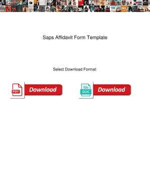 Fillable Online Saps Affidavit Form Template Saps Affidavit Form Template Fax Email Print