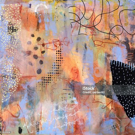 캔버스 질감에 추상적인 화려한 유화 손으로 그린 붓놀림 유화 배경 현대 미술 유화 배경에 대한 추상 현대 미술 추상적인에 대한 스톡 벡터 아트 및 기타 이미지 Istock