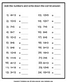 Add One Digit Numbers Sums Up To Ten Worksheet Turtle Diary