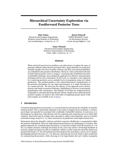 Feedforward Posterior Trees