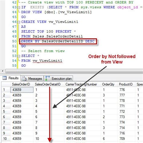 Sql Server Order By Does Not Work Limitation Of The Views Part 1