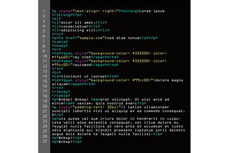 HTML Simple Code Vector Colorful Afbeelding Door Pikepicture Creative Fabrica