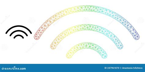 Spectrum Net Gradient Wi Fi Source Icon Stock Vector Illustration Of Triangular Vector 247961870