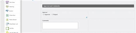 Example Configure The Comments Text Area For The Manager Approval Eform