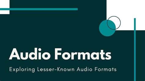 Exploring Lesser Known Audio Formats Fileproinfo Blogs