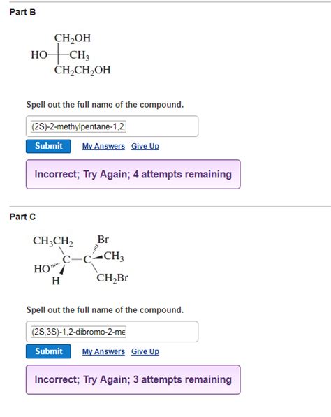 solved name the following compoud spell out the full name