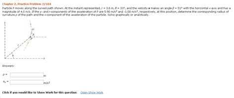 Solved Chapter Practice Problem Particle P Moves Chegg