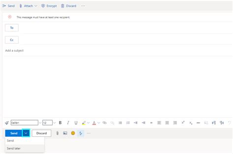 how to set delay on emails sending outlook web access business tech