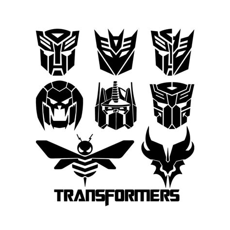 Transformers Svg Transformer Svg Faces Transformers Logo Layered Svg Transformers Clipart Png