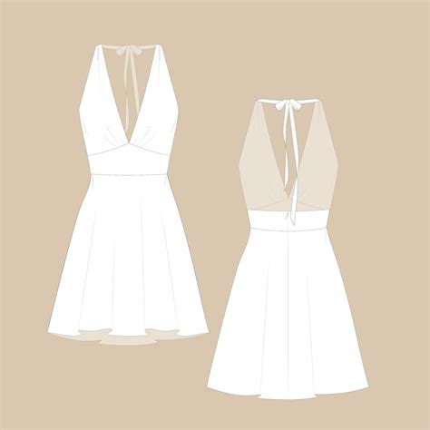 Halter Dress Sewing Pattern Pdf S L Etsy Australia