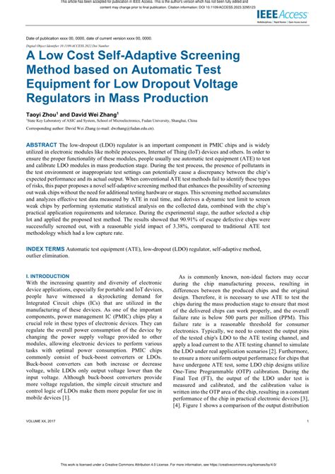 Pdf A Low Cost Self Adaptive Screening Method Based On Automatic Test