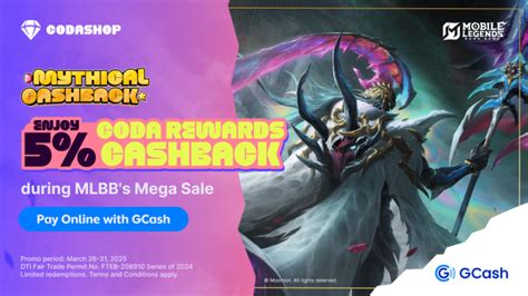 Mlbb Mega Sale Enjoy 5 Coda Rewards When You Pay With Gcash