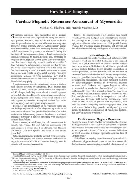 Cardiac Magnetic Resonance Assessment Of Myocarditi Pdf