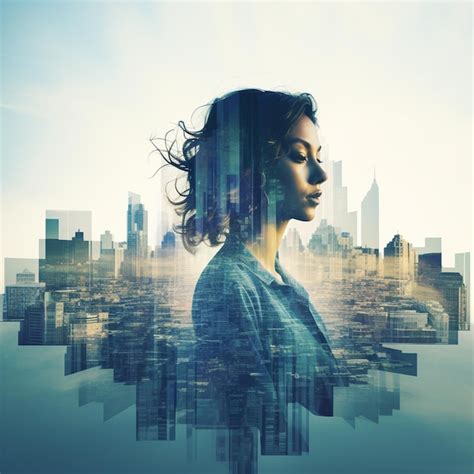 Premium Ai Image Double Exposure Effect Image Of Loving Couple