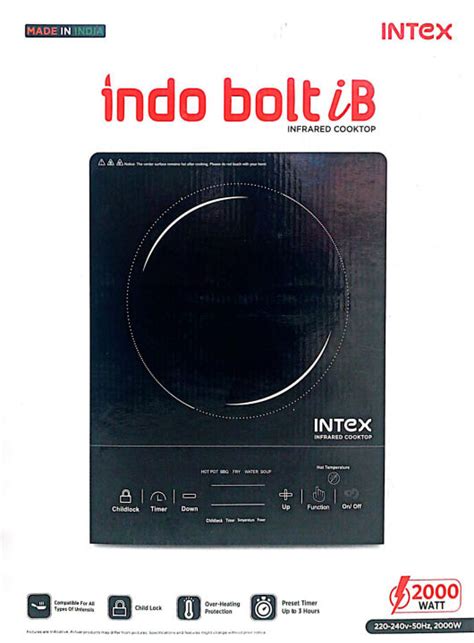 Intex Indo Bolt Ib Induction Cooktop Bd